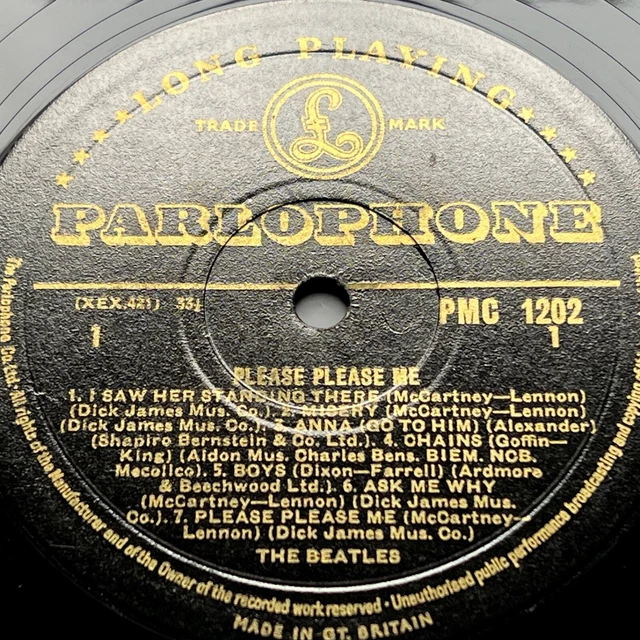BEATLES PLEASE PLEASE Me GOLD LABEL Dick James Error 1ST UK PRESS Mono ...
