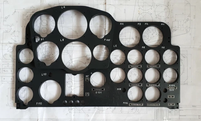 LUFTWAFFE WW2 GERÄTETAFEL M2 262- B Beschildert u Lackiert- EUR 370,00 ...