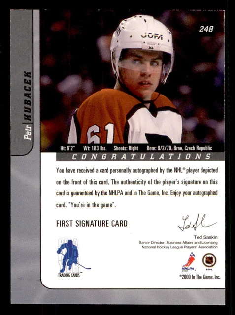 2000-01 BAP SIGNATURE Series AUTO #248 Petr Hubacek EUR 4,19 - PicClick FR 2000-01 BAP SIGNATURE Series AUTO #248 Petr Hubacek EUR 4,19 - PicClick FR