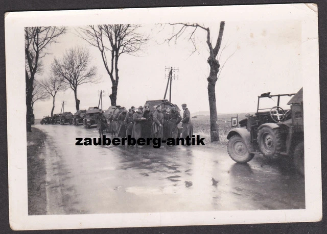 25812 FOTO WEHRMACHT schw. 6 Rad Panzerspähwagen Aufklärer Gruppe WK2 ...