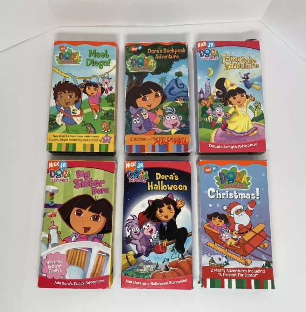Dora The Explorer Lot Of 6 Vhs Tapes Songs Preschool Nick Jr Learning Cartoons £2392 Picclick Uk
