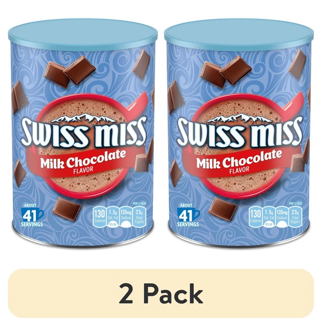 SWISS MISS MILK Chocolate Flavored Hot Cocoa Mix, 45.68 Oz Canister 2 ...
