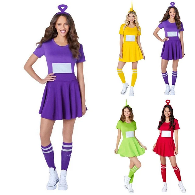 WOMEN TELETUBBIES COSPLAY Costumes Suit Po Tinky Winky Dipsy Laa-Laa ...
