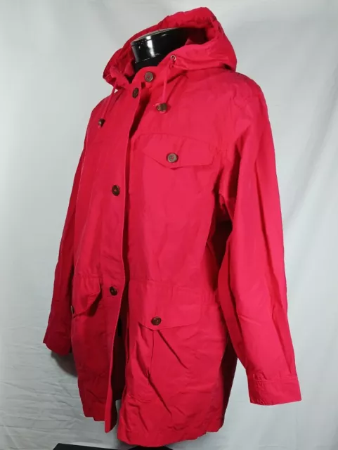 VINTAGE EDDIE BAUER Jacket Barn Coat Wind Rain Full Zip Hooded Women's ...