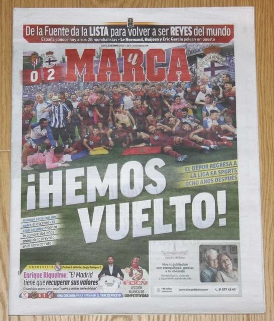 SPORT DE LA CORUÑA ASCESA AL PRIMO 25 maggio 2026 Diario MARCA Ed ...