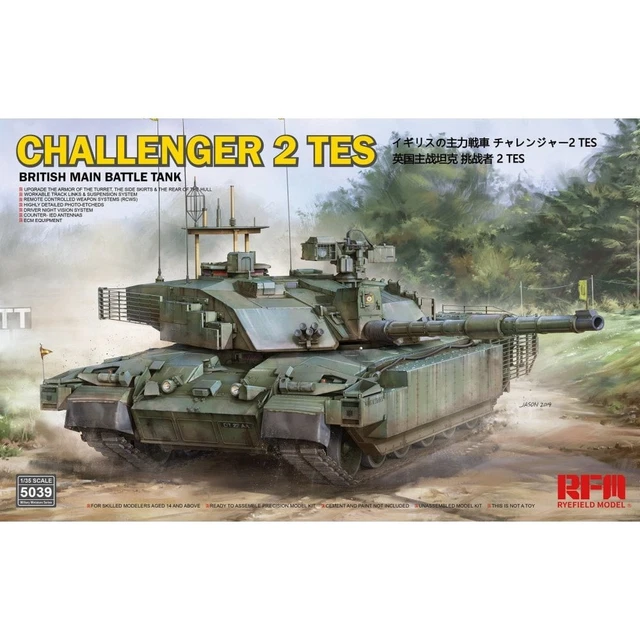 RYE FIELD MODEL 1:35 British Main Battle Tank Challenger 2 TES Model ...
