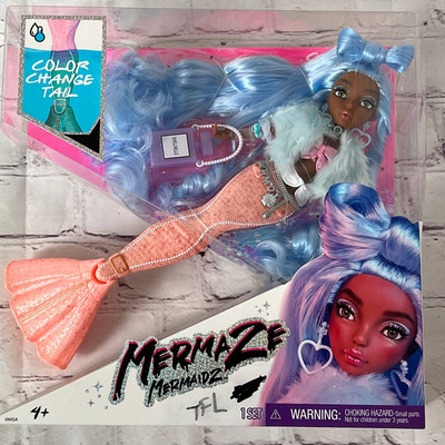 MERMAZE MERMAIDZ COLOR Change SHELLNELLE Mermaid Fashion Doll with ...