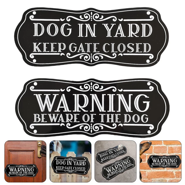 HOME WARNING SIGN Signs Dog Notice Sign Caution Dog Sign Doorway Home £ ...