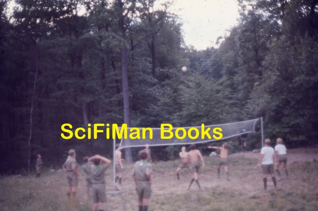 VINTAGE SLIDE BOY Scouts Jamboree Troop Uniforms Shirtless Volleyball ...