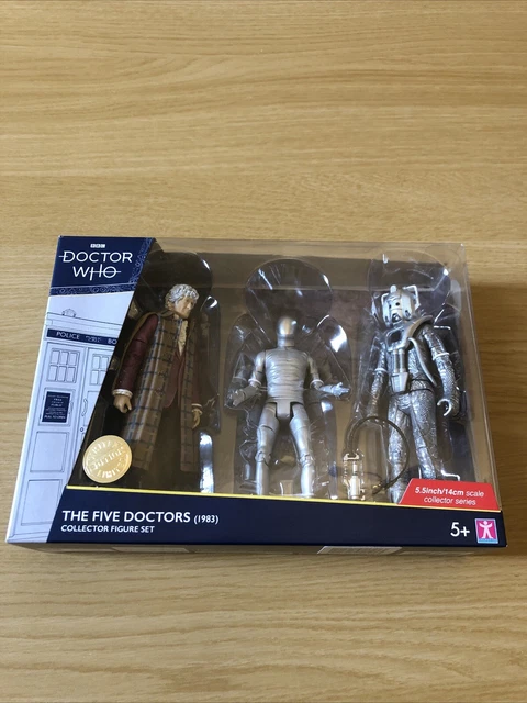 DOCTOR WHO THE Five Doctors 3rd Raston Robot Cyberman B&M 5” Figure Set ...