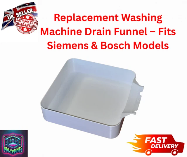 REPLACEMENT WASHING MACHINE Drain Funnel – Fits Siemens & Bosch Models ...