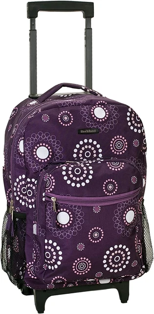 DOUBLE HANDLE ROLLING Backpack, Purple Pearl, 17-Inch, Double Handle ...