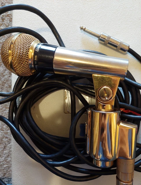 RARE ORIGINAL VINTAGE gold 1970's Shure Brothers PE566 microphone $499. ...
