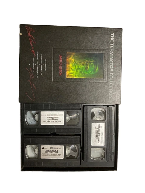 THE TERMINATOR COLLECTION Limited Edition 3 VHS Set & Book - £22.19 ...