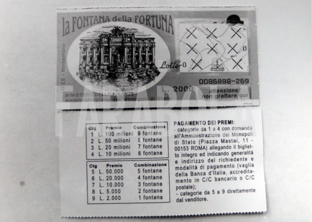 PHOTO DE PRESSE Vintage Billet De La Fontaine De La Fortune, Tirage ...