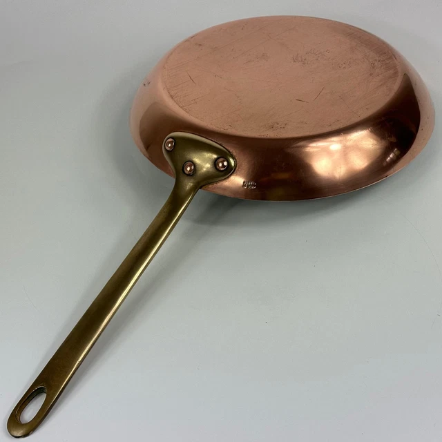 VINTAGE KITCHEN LARGE Tin Lined Copper Cooking Pan, Stamped Made In ...