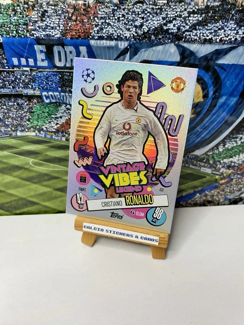TOPPS MATCH ATTAX 2024/25 2025 Cristiano Ronaldo Man United Vintage Vibes Legend $10.19 ...