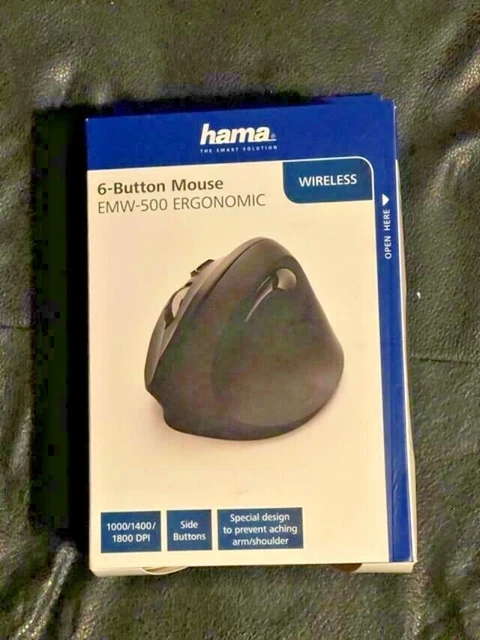 HAMA VERTICAL ERGONOMIC Emw-500L Wireless Optical Mouse 6 Buttons ...