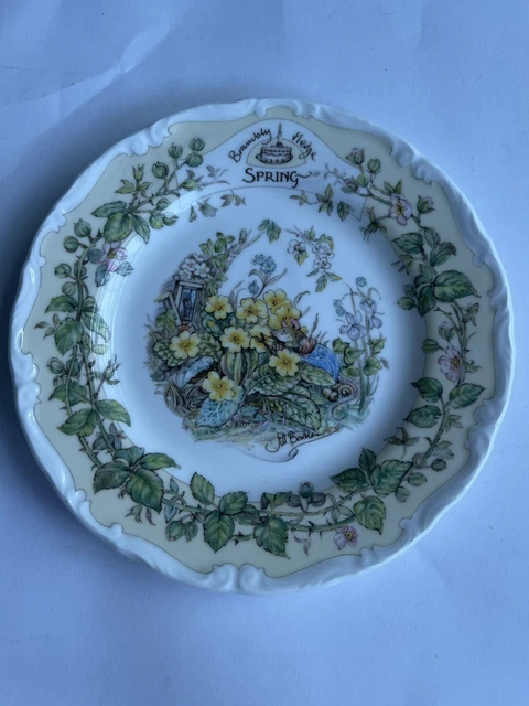 ROYAL DOULTON BRAMBLY Hedge SPRING Plate 16cm Jill Barklem 1982 Mint ...