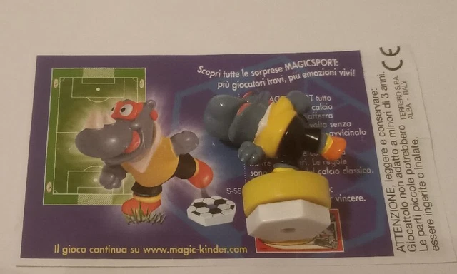 KINDER MAGIC SPORT 1 - RINO (S-55) + Cartina BPZ EUR 2,00 - PicClick IT