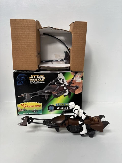 STAR WARS KENNER The Power of The Force Power Racing Speeder Bike - New Open Box £24.99 ...