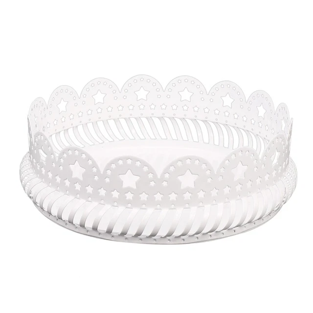 PLATEAU DE COURONNE Ronde Push Cake Stand ÉVider ÉToiles Plaque De ...