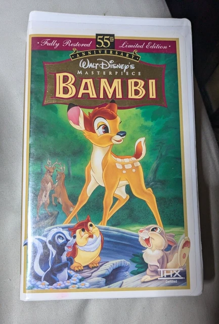 DISNEY BAMBI VHS Video Tape 55th Anniversary Limited Masterpiece ...