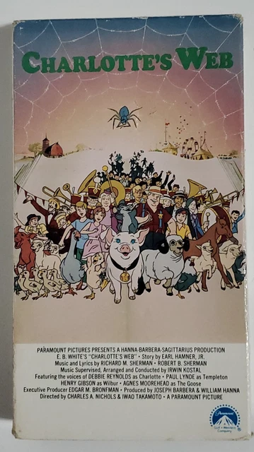 CHARLOTTE'S WEB VHS, Debbie Reynolds As Charlotte Classic VHS Movie ...