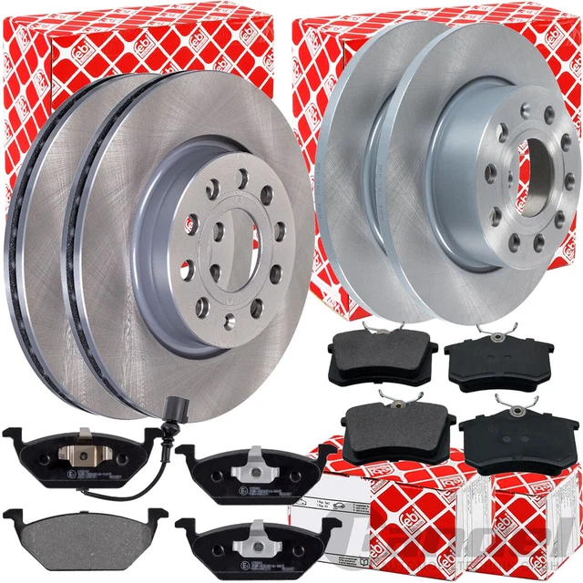 FEBI BREMSSCHEIBEN BELÄGE VORNE HINTEN für AUDI A3 8P VW GOLF 5 6 CADDY OCTAVIA EUR 133,12 ...