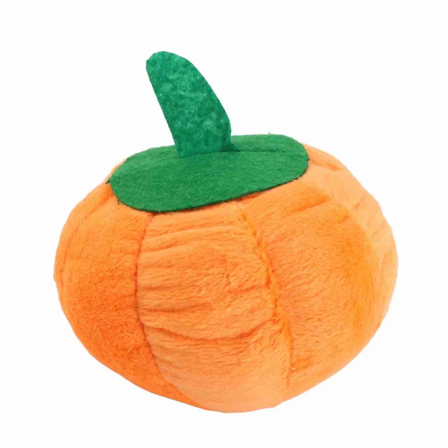 DOG PLUSH TOY Cute Pumpkin Shape Squeaky Bite Resistant Stuffed Dog ...