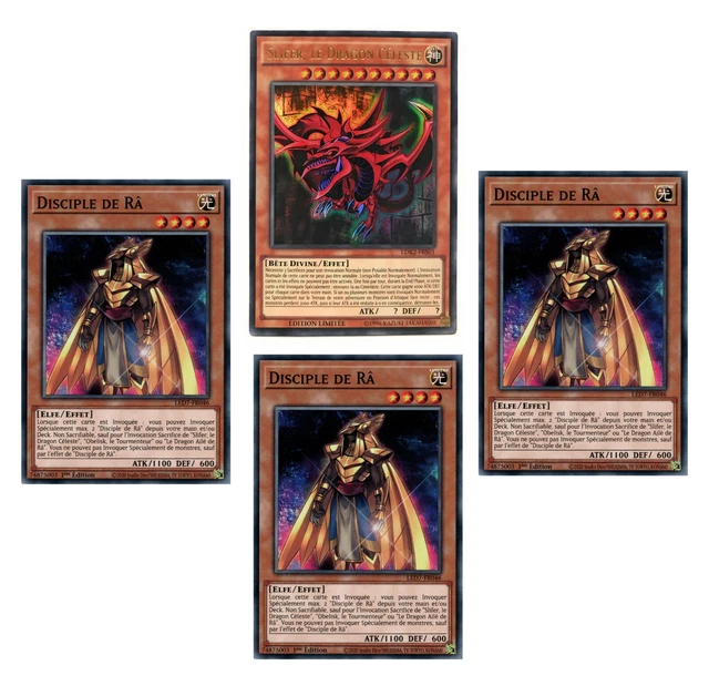 SET CARTE YUGIOH SLIFER LE DRAGON CELESTE SDK2-FRS01 + 3 DISCIPLE DE RA Neuf Fr EUR 7,90 ...