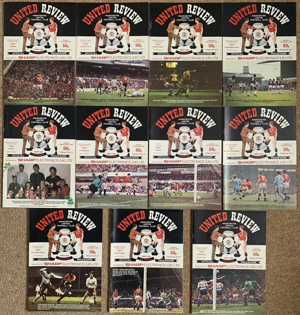 MANCHESTER UNITED FC 1987 1988 HOME PROGRAMME COLLECTION Man Utd Job ...