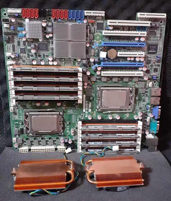 ASUS KGPE-D16, G34, 2x AMD6136, 32Gb RAM, I/O plate, Dynatron coolers ...