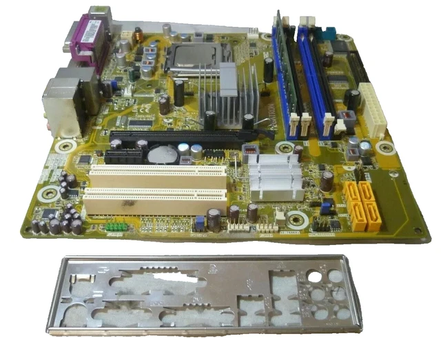 PEGATRON IPMEL-PRC SOCKET 775 Motherboard Complete With IO Plate CPU ...