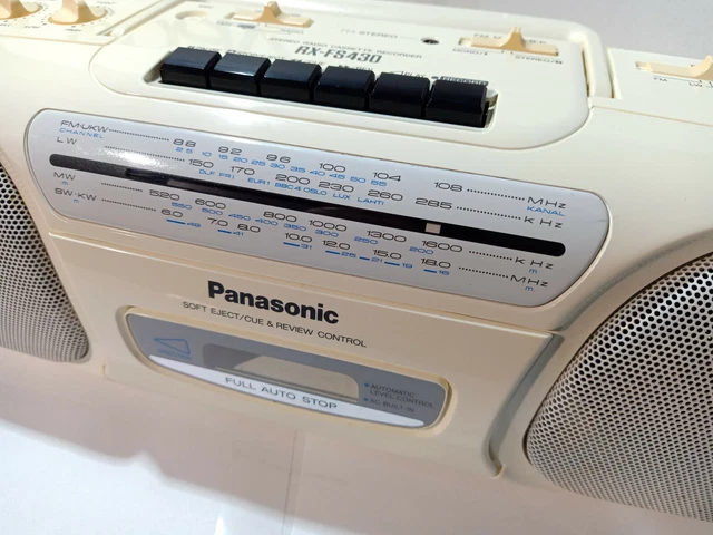 PANASONIC RX-FS430 BOOMBOX CASSETTE AM FM RADIO REGISTRATORE PORTATILE ...