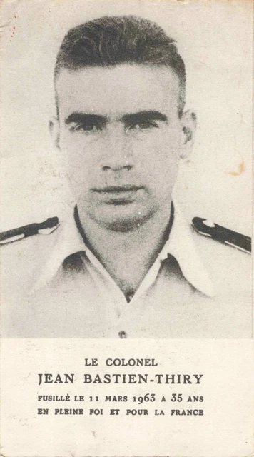 ANCIEN FAIRE PART De Deces Colonel Jean Bastien Thiry Condamné A Mort ...