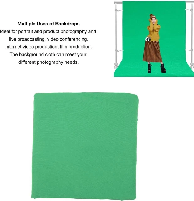 6.6FT X 9.8FT Green Screen Backdrop for Photography, Virtual Foldable ...