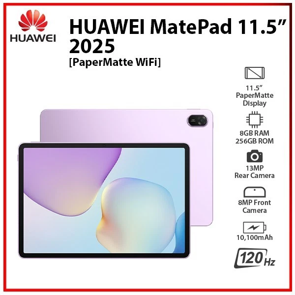 HUAWEI MATEPAD 11.5 2025 PaperMatte VIOLET 8GB+256GB HarmonyOS PC ...