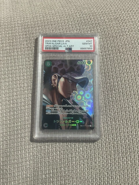 TRAFALGAR LAW ONE Piece OP04 Special Alt Art PSA 10 japonais EUR 150,00 ...