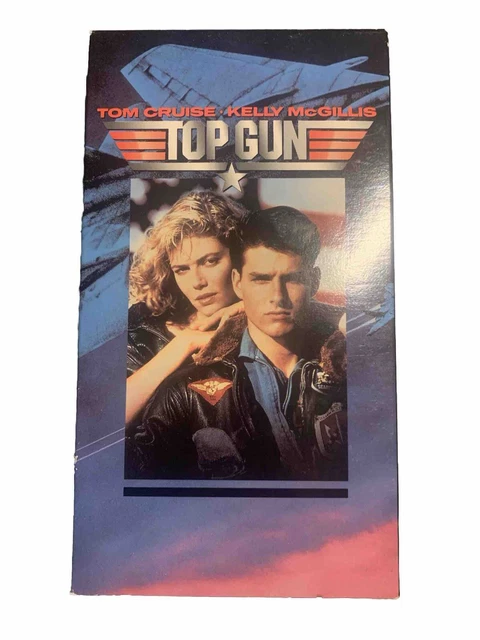 TOP GUN (VHS, 1986) Tom Cruise, Kelly McGillis Navy Paramount Vintage £ ...