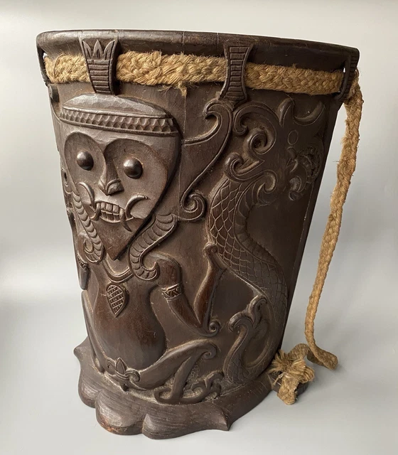 RARE! ANTIQUE BORNEO / Kalimantan Dayak Tribe Hand Carved Wooden Baby ...