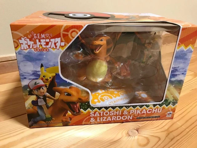 MEGAHOUSE G.E.M. POKEMON Ash Ketchum & Pikachu & Lizardon Charizard ...