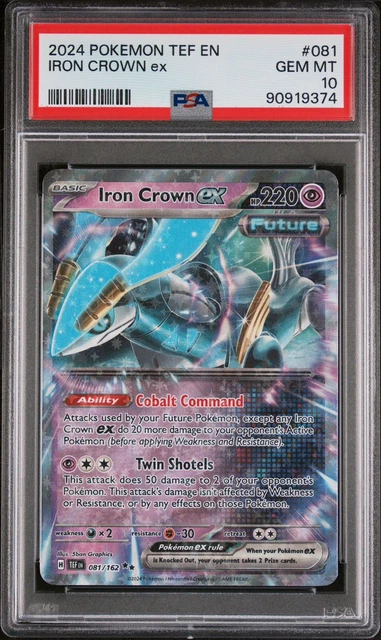 CORONA DI FERRO Ex 2024 Pokemon Forze temporali TEF #081 PSA 10 EUR 4 ...