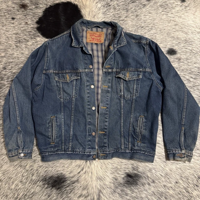VINTAGE 90S LEVI’S Denim Trucker Jacket 🇺🇸 Made in USA – Lined – Size ...