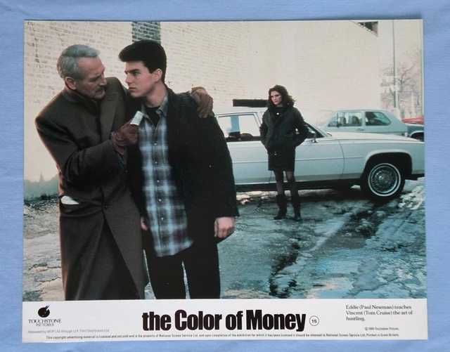 THE COLOR OF MONEY (1986) original UK foh Lobby Card Tom Cruise Paul ...