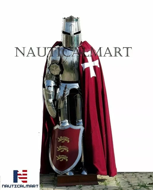 MEDIEVAL ARMOR SUIT Crusader Men Full Body Armour Templar Knight ...
