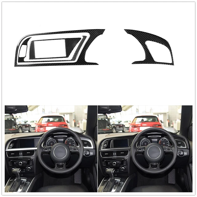 CARBON FIBER INSTRUMENT Panel Cluster Meter Dashboard Trim For AUDI A5 ...