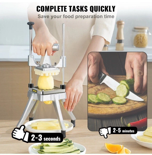 VEVOR POTATO SLICER Commercial Vegetable Fruit Cutter Chopper 4 Blades ...