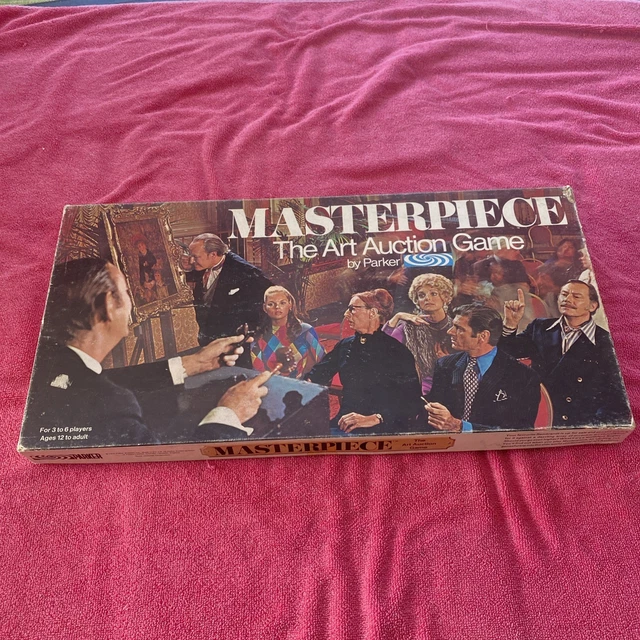 VINTAGE MASTERPIECE BOARD Game Parker Brothers 1970 Classic Art Auction ...
