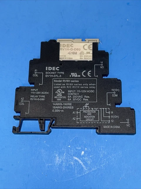 IDEC SV1H-07L-3 SOCKET Type W/ Idec Rv1H-G-D60 Relay EUR 12,37 ...